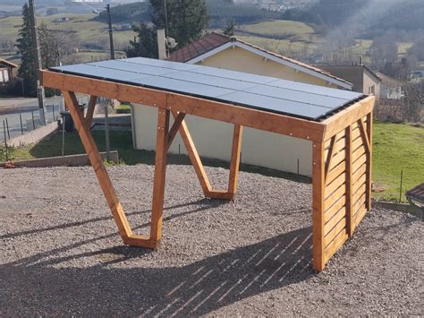 Carport en bois sur mesure photovoltaïque adapté à vos voitures