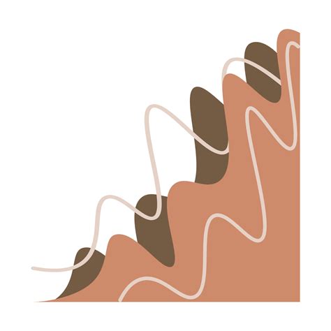 Aesthetic Wave Border Vector Illustration Corner Borders Border Frame