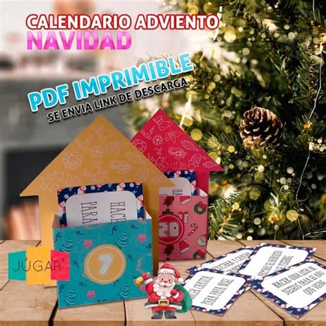 Kit Imprimible Calendario De Adviento Actividades Navidad Mercadolibre