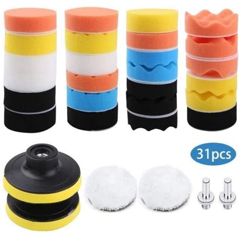 Tampon de Polissage 31 Kit de Polissage lustrage éponge Polissage Laine