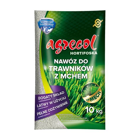 HORTIFOSKA NAWÓZ DO TRAWNIKÓW TRAWNIKA Z MCHEM NA MECH 10kg AGRECOL