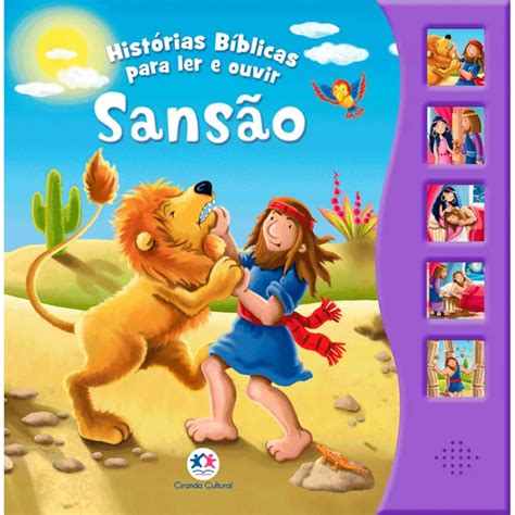 HISTÓRIAS BÍBLICAS PARA LER E OUVIR SANSÃO Loja Mãe do Amor