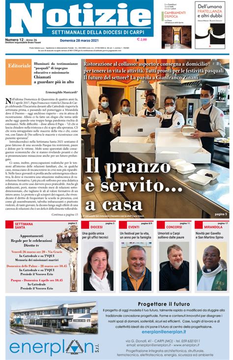 NOTIZIE Settimanale Della Diocesi Di Carpi Diocesi Di Carpi
