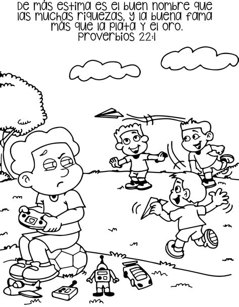 Colorear Proverbios De La Biblia Archivo Descargable