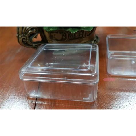 Jual Toples 400gr Persegi Empat Transparant Mika 12 Pcs Toples Kue