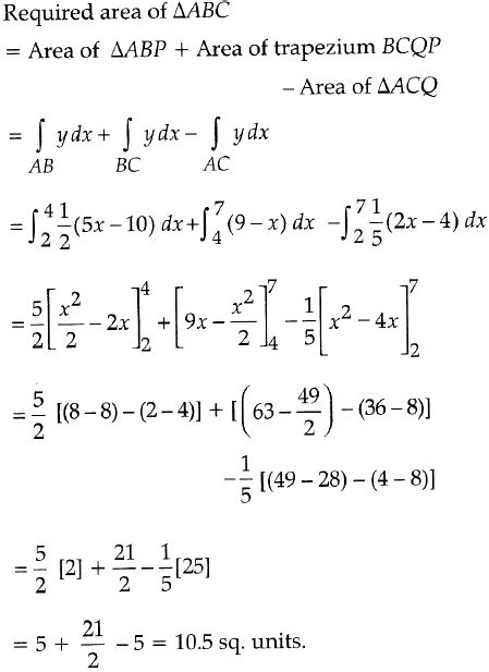 using the method of integration find the area of the region bounded by the lines 5x 2y 10