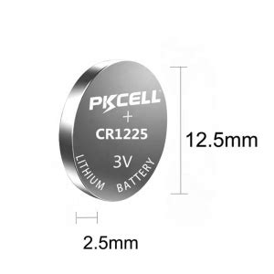 PKCELL CR1225 3V 50mAh Lithium Button Cell Battery