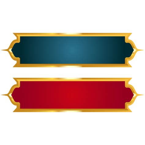 Set Of Luxury Golden Arabic Islamic Banner Title Frame Text Box