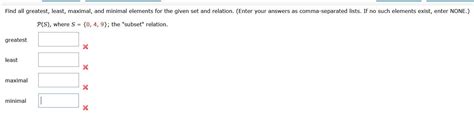 solved find all greatest least maximal and minimal