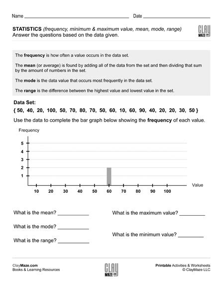 Statistics Worksheet Activity Maths Resources Worksheets Library