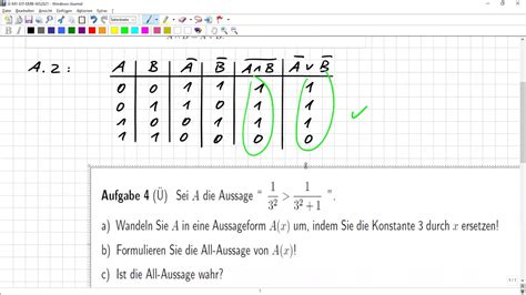 Ü01a Mathe1 Übung Logik Mengen 1 YouTube
