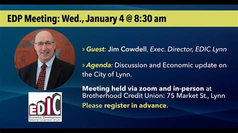 Edp Meeting Lynn Economic Update With Jim Cowdell Edic Youtube