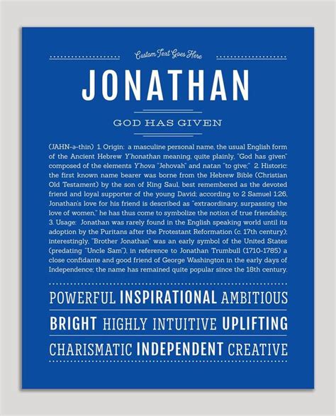Jonathan Classic Name Print Classic Names Personalized Art Print