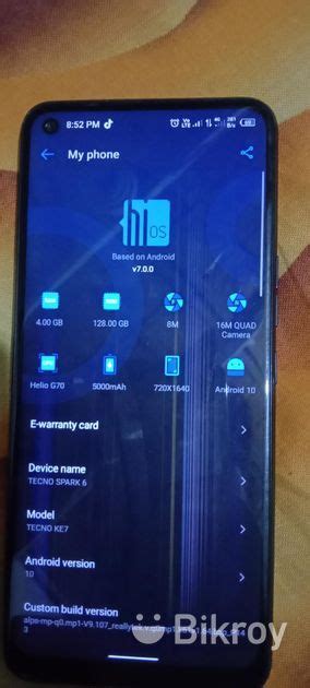 Tecno Spark 6 Used For Sale In Savar Bikroy