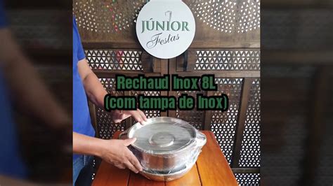 Como Montar E Usar Um Rechaud De Inox 8 Litros Tampa De Inox