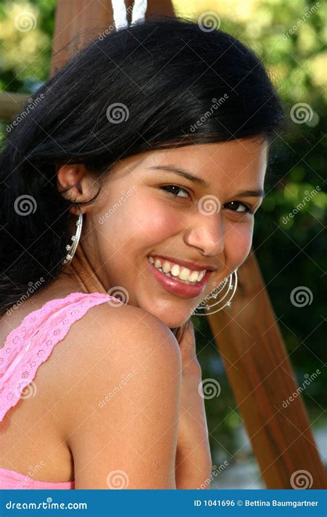 Cute Teenage Girl Looking Over Her Shoulder Stock Photo Image Of Cute