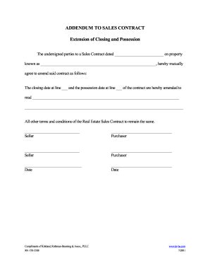 Free Addendum To Contract Template Printable Templates