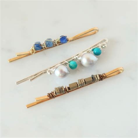 Beaded Bobby Pins Etsy