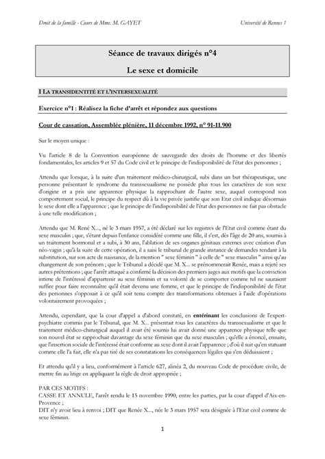 S Ance De Travaux Dirig S N Personnes S Ance De Travaux Dirig S N