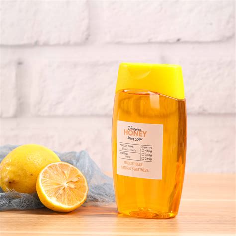 230ml Clear Plastic Honey Bottles Refillable Food Grade Honey Container
