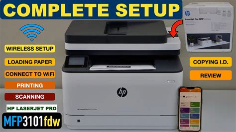 HP Laserjet Pro MFP 3101fdw Setup Unboxing Wireless Setup Printing