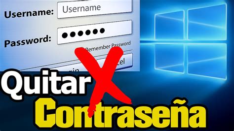 cómo quitar el usuario y contraseña de inicio de Windows 10