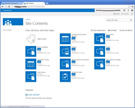 i will share my point sharepoint 2013 view all site content