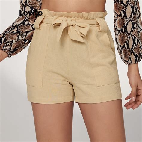Lovito Shorts Casual De Amarrar B Sico L D Damasco Shopee Brasil