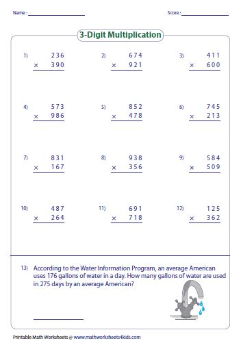 multiplying 3 digit by 2 digit numbers a multiplying 3 digit by 2