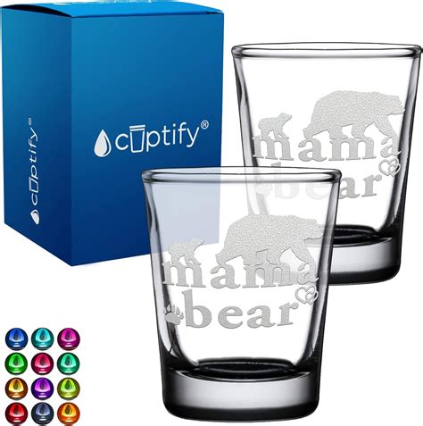 Mom Gifts Juego De 2 Vasos Grabados Con Fondo Negro De 2 Onzas