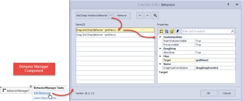 drag and drop behavior winforms controls devexpress documentation