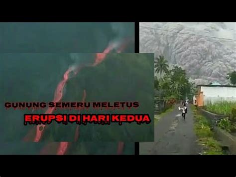 GUNUNG SEMERU MELETUS WARGA PANIK DAN BERHAMBURAN MENYELAMATKAN DIRI