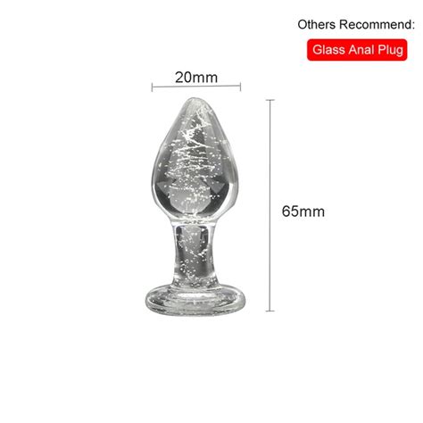 20mm 50mm Big Butt Plug Anal Dilator For Women Vaginal Expander Glass Dildos Female Masturbator