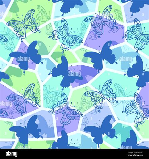 Seamless Pattern Butterflies Stock Vector Image Art Alamy