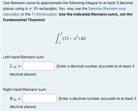 solved use riemann sums to approximate the following