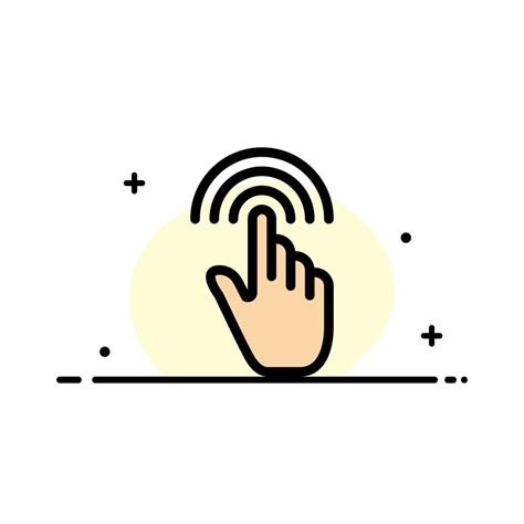Finger Gestures Hand Interface Tap Business Flat Line Filled Icon