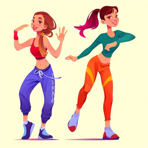 Premium Vector Cartoon Style Zumba Instructor