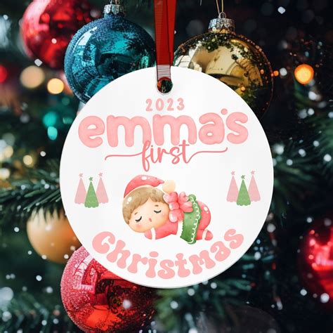 Personalized Babys First Christmas Ornament 2023 Babys Etsy