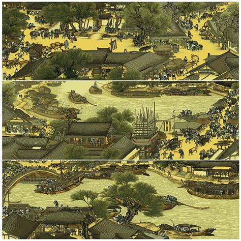 最新款精准印花十字绣清明上河图全图6 8米客厅大幅2m6m全景2米画 弘皓家居旗舰店