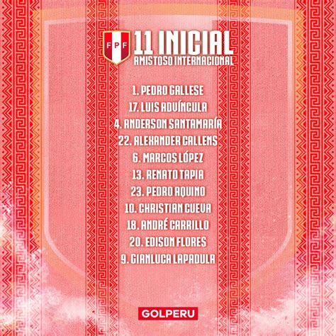 GOLPERU on Twitter ÚLTIMOMINUTO EL PRIMER ONCE DEL CABEZÓN Con