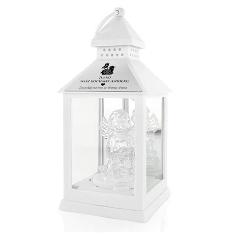 Lampion led z aniołkiem dla córki na Wielkanoc Wspomnienie Net Znicze