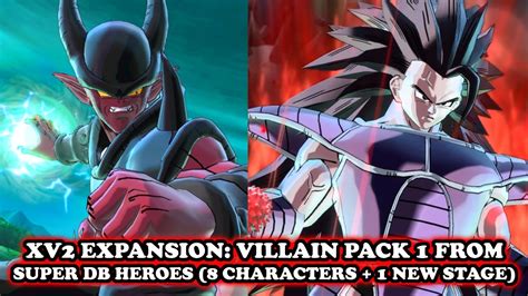 NEW XV2 EXPANSION Super DB Heroes VILLAIN PACK 8 New Characters New