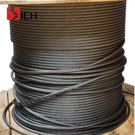 Factory Product High Carbon Hot Dipped 6 37 Ungalvanized Steel Wire