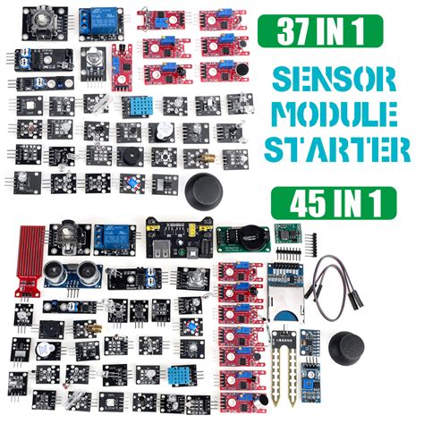 45 IN 1 37 IN 1 Sensor Module Starter Kits Set For Arduino Raspberry Pi