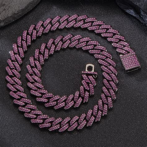 Novo Corrente Cravejada Colar De Hip Hop Diamante Iecd Colar De Cadeia