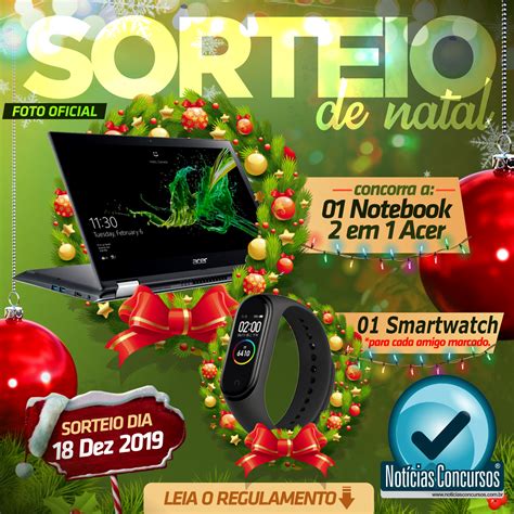 Sorteio do NC é HOJE Notebook 3 SmartWatch Participe Boa Informação