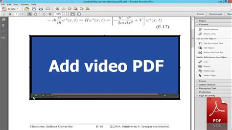 how to easily share or add a video in a pdf file using adobe acrobat pro youtube