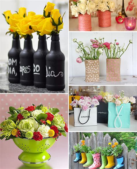 DIY 20 Vasos De Flores Feitos Materiais Reciclados Casinha Arrumada