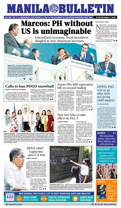 Manila Bulletin September Newspaper Get Your Digital