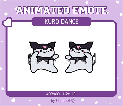 Kuro Dance Emote Twitch Discord Cute Bunny Plush Kurómi Etsy
